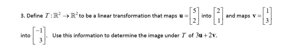 Solved Define T: R^2 rightarrow R^2 to be a linear | Chegg.com