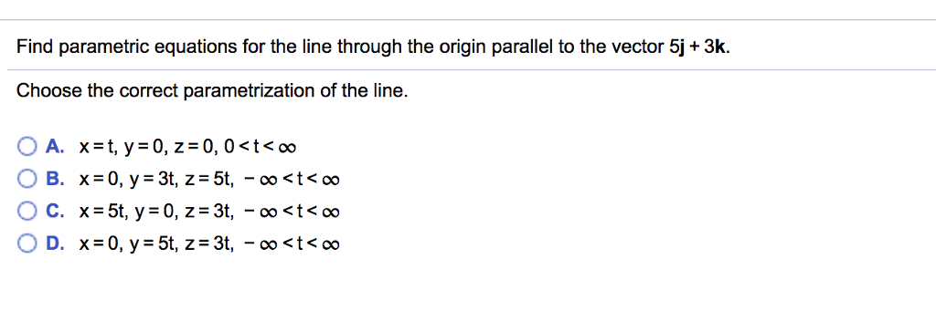 Solved Find parametric equations for the line through the | Chegg.com