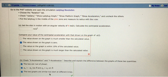 Go to the PhET website and open the simulation | Chegg.com