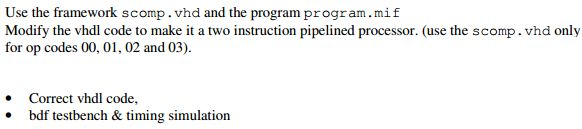 VHDL I'm tryign get the VHDL code to work to make a | Chegg.com