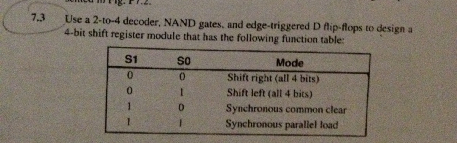 Use a 2-to-4 decoder, NAND gates, and edge-triggered | Chegg.com