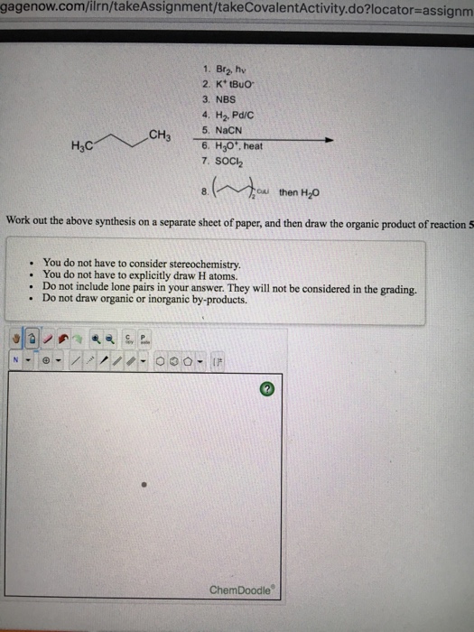 Solved: Work Out The Above Synthesis On A Separate Sheet O... | Chegg.com