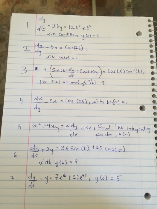 Solved dy/dt - 2ty = 12t^2 et^2 with condition y(0) = 3 | Chegg.com