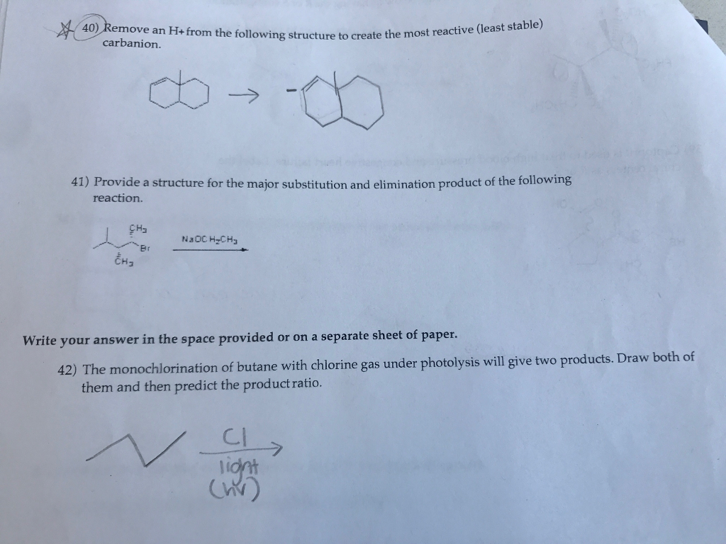Solved Remove an H + from the following structure to create | Chegg.com