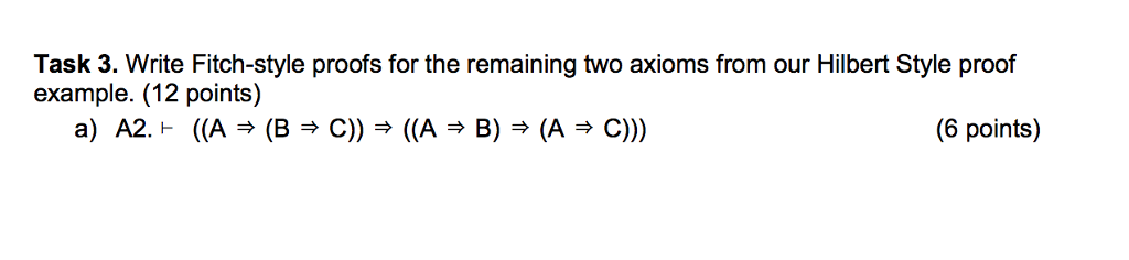 Solved Write Fitch proofs for the remaining two axioms from | Chegg.com