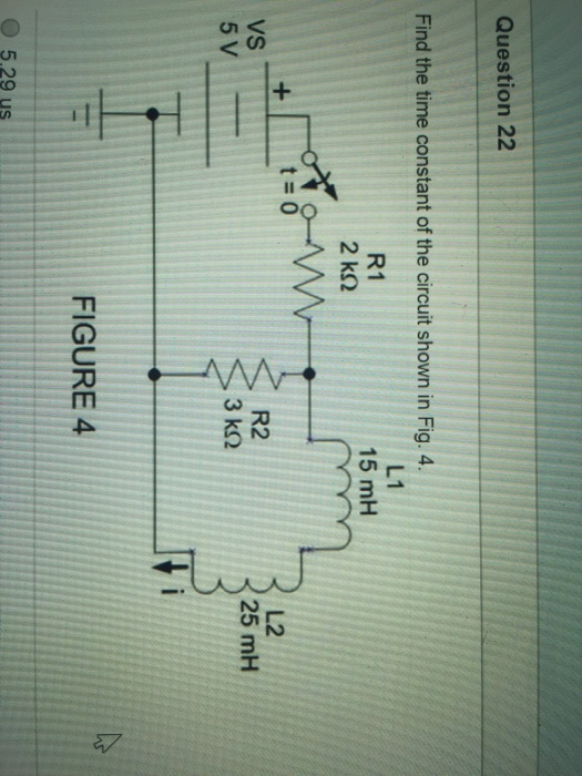 Solved Find the time constant of the circuit shown in Fig. | Chegg.com