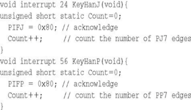 Solved void interrupt 24 KeyHanJ (void) ( unsigned short | Chegg.com