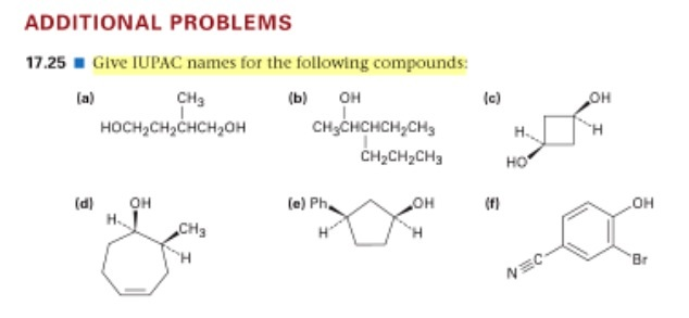 Solved Give IUPAC names for the following compounds: | Chegg.com