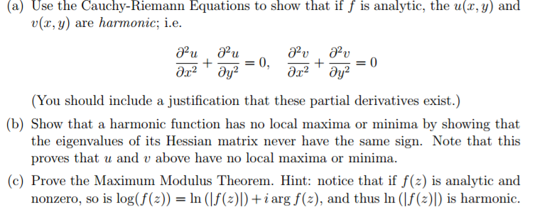 Cauchy Riemann Equations