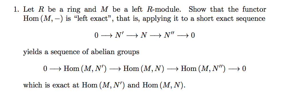 Solved 1. Let R be a ring and M be a left R-module. Show | Chegg.com