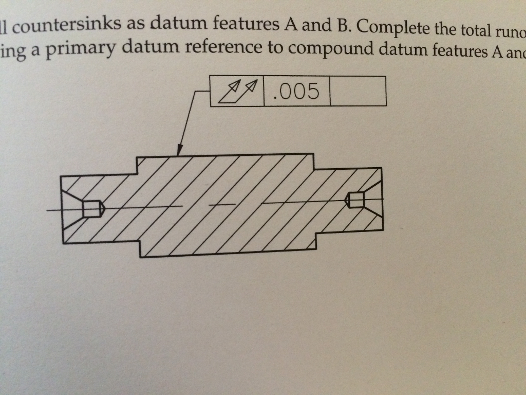 Identify the centerdrill countersinks as datum | Chegg.com