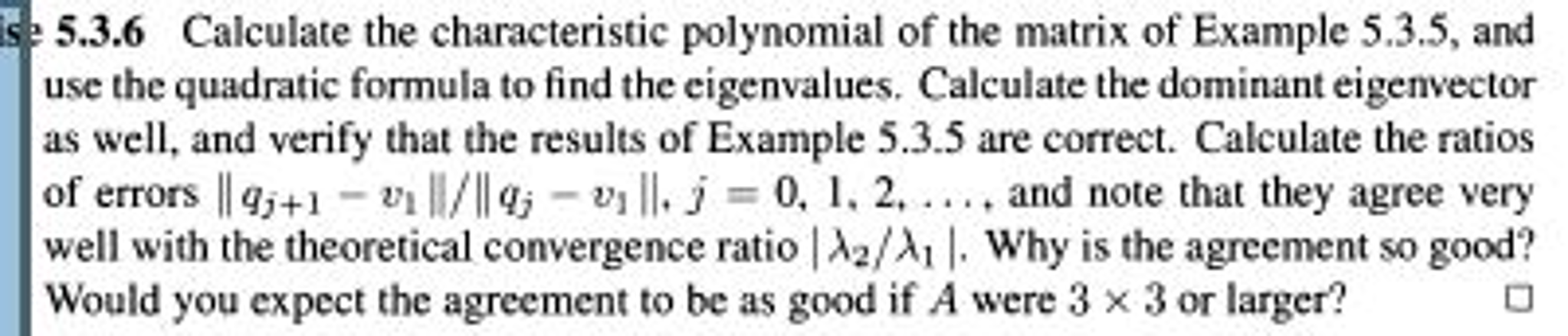 Calculate the characteristic polynomial of the matrix | Chegg.com