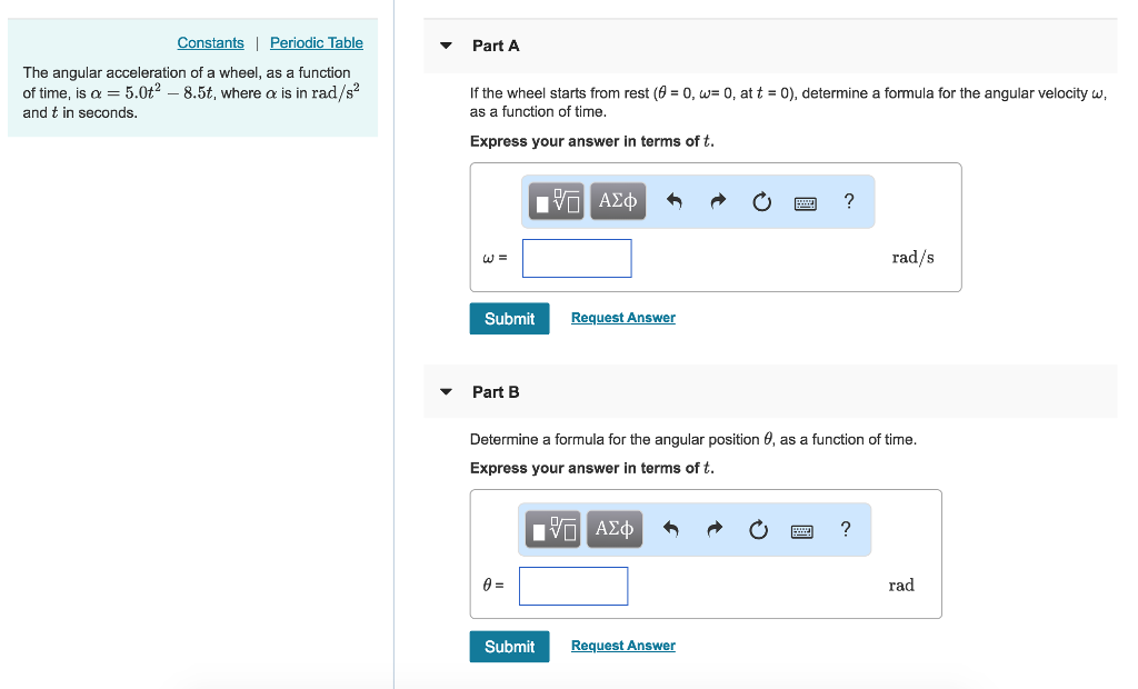 Solved Constants | Periodic Table Part A The angular | Chegg.com