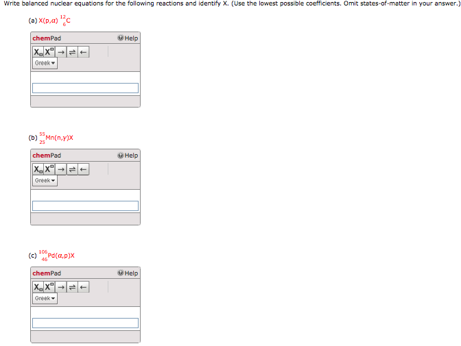 Solved Write balanced nuclear equations for the following | Chegg.com
