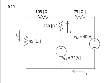 Solved Write 1 KCL and 2 KVLs to find i1, i2, i3. | Chegg.com