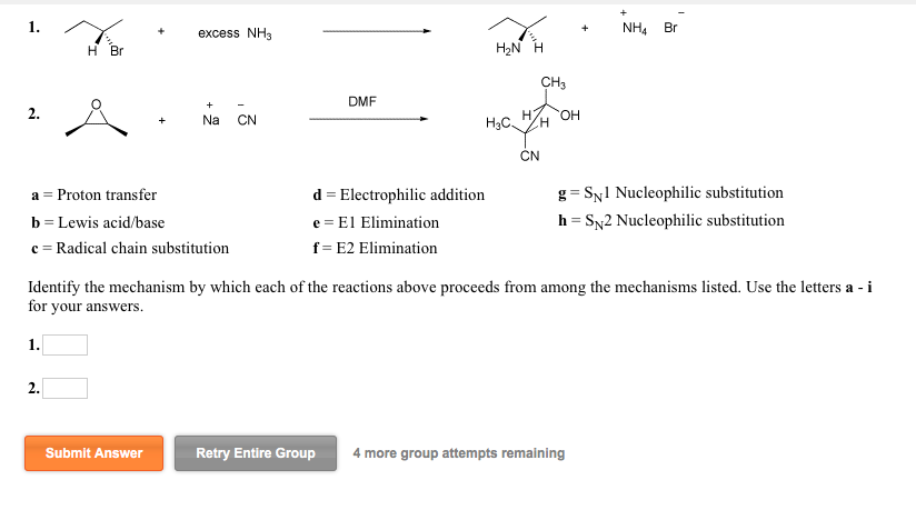 Solved excess NH3 +NH4 Br H Br H2N H CH3 DMF 2. Na CN CN | Chegg.com