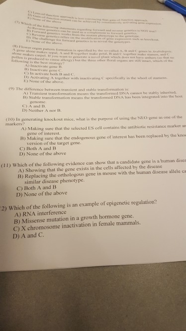 Solved 1. Please CIRCLE the MOST appropriate answer (only | Chegg.com
