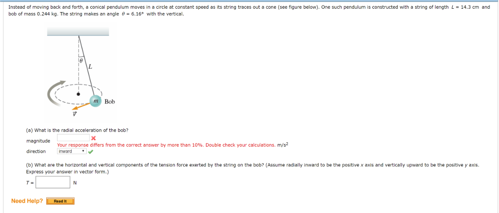 Solved Instead of moving back and forth, a conical pendulum | Chegg.com