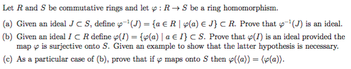 Solved Let R and S be commutative rings and let phi: R | Chegg.com Solved Let R and S be commutative rings and let phi: R | Chegg.com