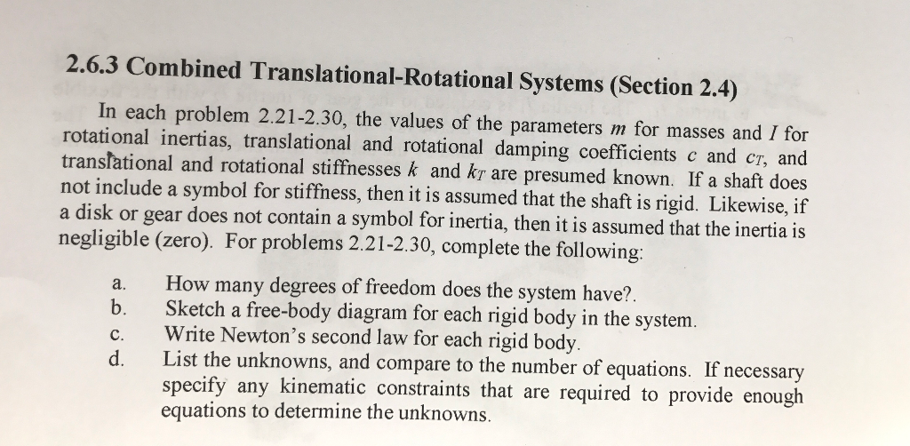 Solved Combined Translational-Rotational Systems (Section | Chegg.com