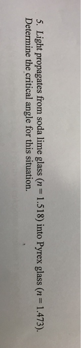 Solved Light propagates from soda lime glass (n = 1.518) | Chegg.com