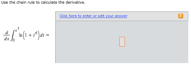 Solved Use the chain rule to calculate the derivative.Click | Chegg.com