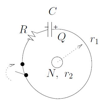 Solved Large circular loop of resistance R = 2.5ohm is | Chegg.com