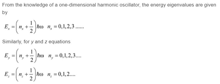Solved The three-dimensional harmonic oscillator wave | Chegg.com