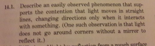 Solved Describe an easily observed phenomenon that sup- | Chegg.com