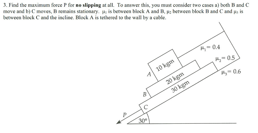 Solved Find the maximum force P for no slipping at all. To | Chegg.com