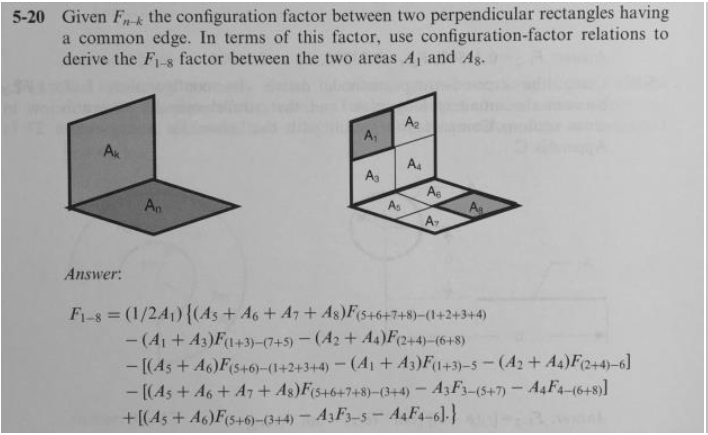 5-20 Given Fk the configuration factor between two | Chegg.com