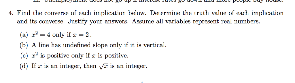 Solved Find the converse of each implication below. | Chegg.com