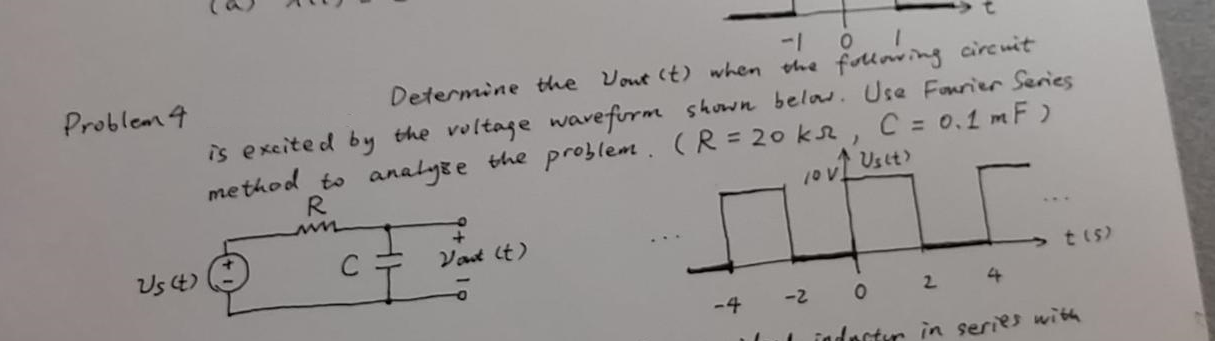Solved Determine the v out when the following circuit is | Chegg.com