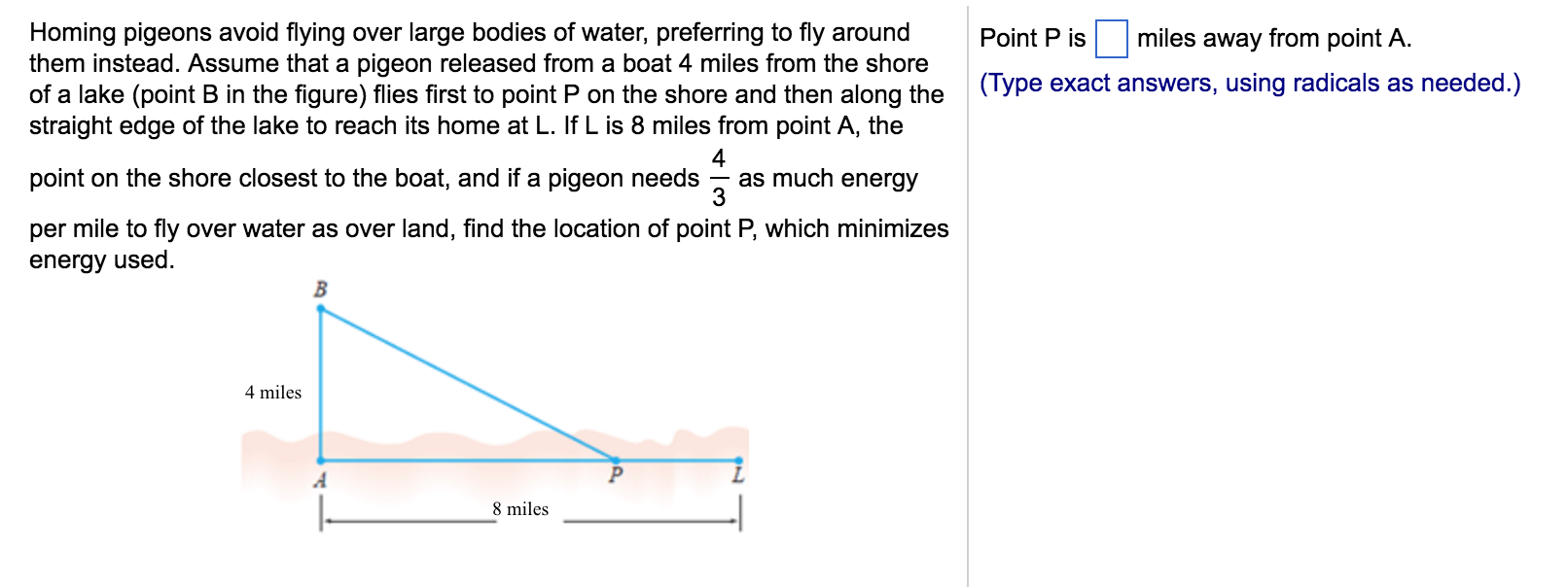 Solved Homing pigeons avoid flying over large bodies of | Chegg.com