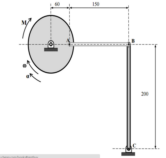 Solved The 3kg rod AB and the 4kg rod BC are connected as | Chegg.com