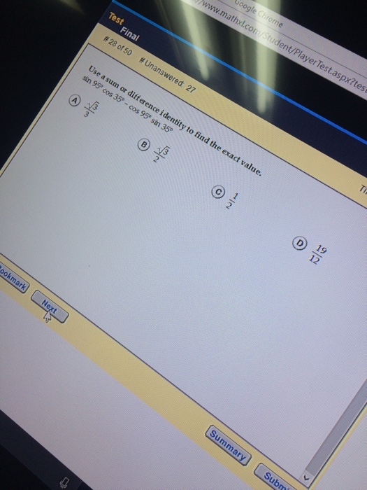Solved Use sum or difference identity to find the exact | Chegg.com