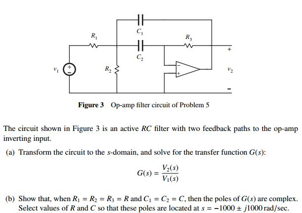Solved The circuit shown in Figure 3 is an active RC filter | Chegg.com Solved The circuit shown in Figure 3 is an active RC filter | Chegg.com