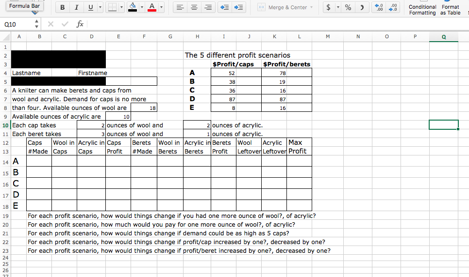 Solved erge & Center v 00 conditional Format Formatting as | Chegg.com