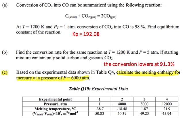 Conversion of CO_2 into CO can be summarized using | Chegg.com
