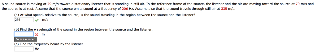 Solved A sound source is moving at 79 m/s toward a | Chegg.com