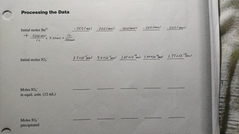 Solved Experiment 26 Data and calculations: The Solubility | Chegg.com