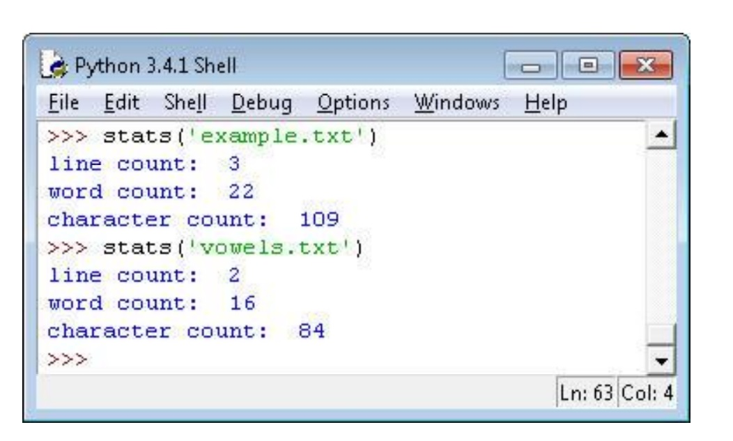 Implement a function stats() that takes one parameter | Chegg.com