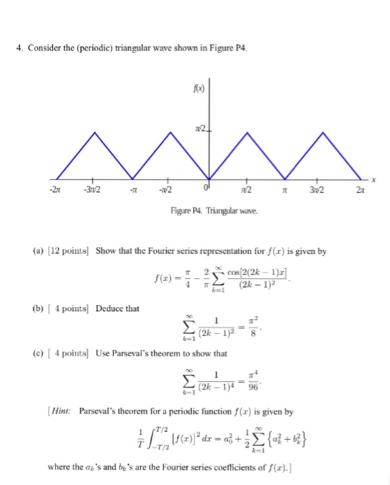 Solved Consider the (periodic) triangular wave shown in | Chegg.com