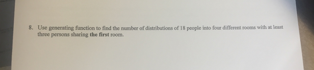Solved Use generating function to find the number of | Chegg.com
