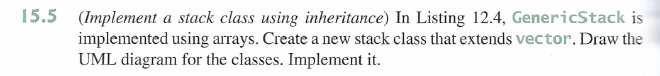 Solved In Listing 12.4, GenericStack is implemented using | Chegg.com