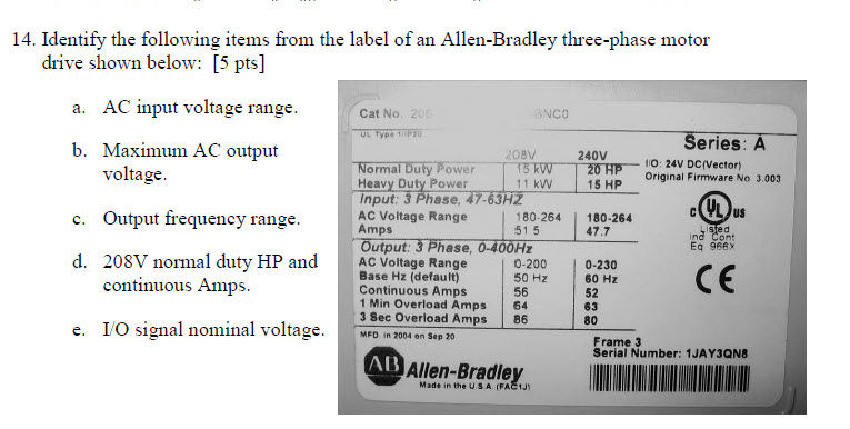 Solved Identify the following items from the label of an | Chegg.com