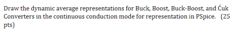 Solved Draw the dynamic average representations for Buck, | Chegg.com