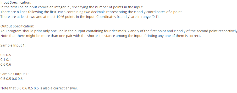 Solved Closest Pair USING PYTHON CODE ONLY PROVIDE SCREEN | Chegg.com