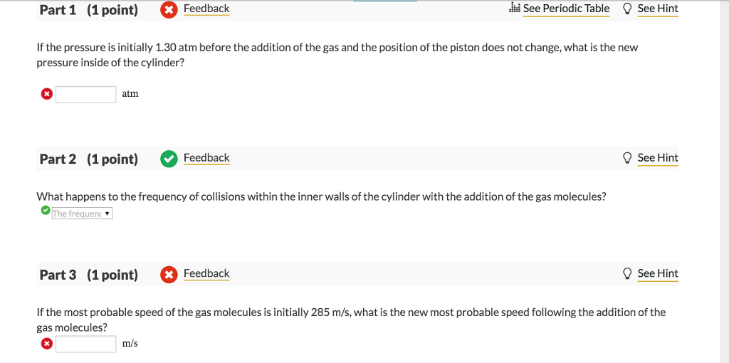 Solved Part 1 (1 point) Feedback ti See Periodic Table See | Chegg.com
