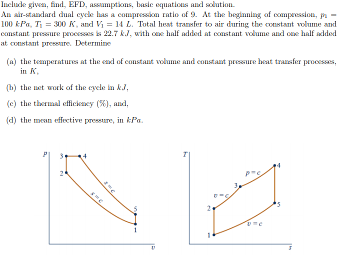 Solved Include given, find, EFD, assumptions, basic | Chegg.com